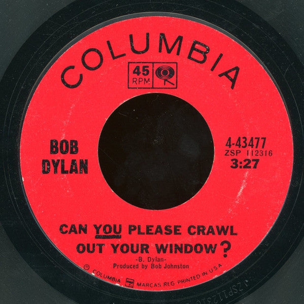 Can You Please Crawl Out Your Window? by Bob Dylan – Record Selector
