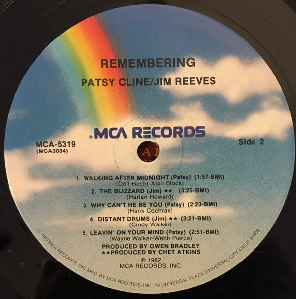 Remembering Patsy Cline & Jim Reeves by Patsy Cline & Jim Reeves ...