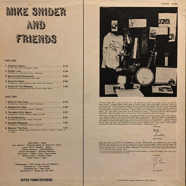 Mike Snider And Friends by Mike Snider – Record Selector