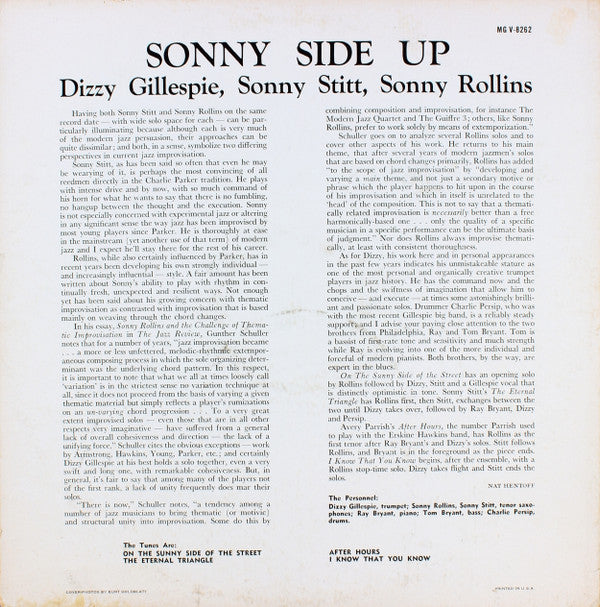 Sonny Side Up by Dizzy Gillespie / Sonny Stitt / Sonny Rollins – Record ...