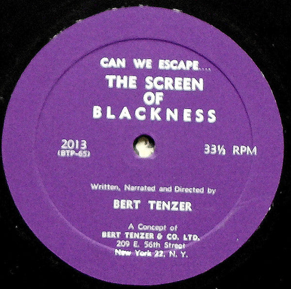 Can We Escape . . . The Screen Of Blackness by Bert Tenzer – Record ...