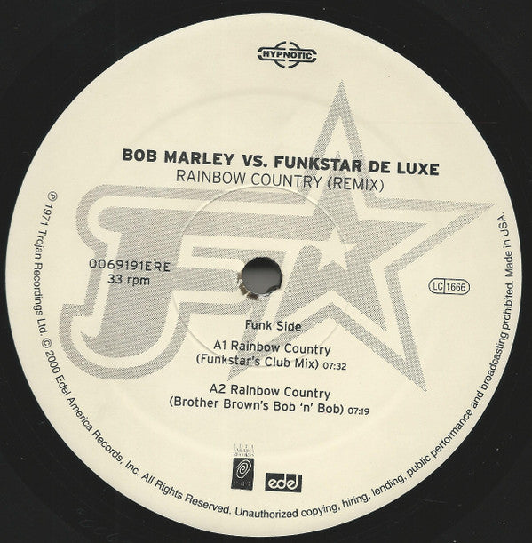 Rainbow Country (Remix) by Bob Marley Vs. Funkstar De Luxe – Record ...
